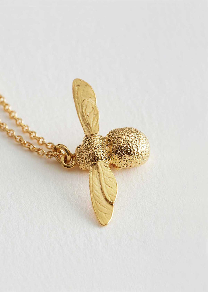 Alex Monroe Gold Plated Baby Bee Necklace – Minzuu