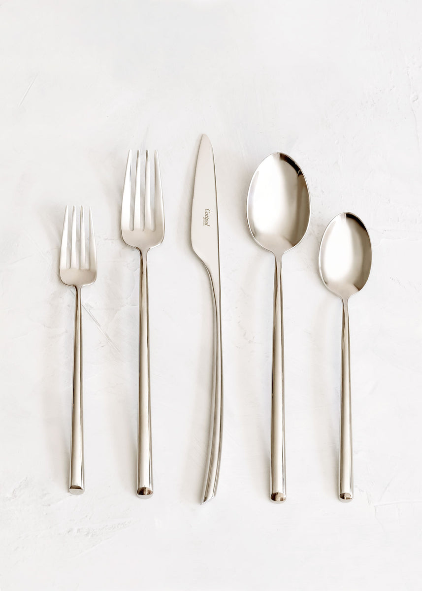 Cutipol Mezzo Flatware 5pc Place Setting, Polished Steel – Minzuu